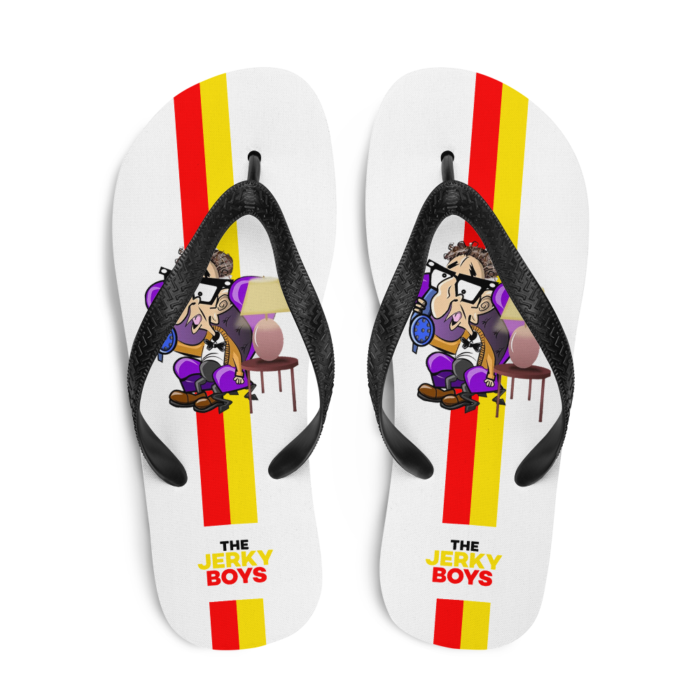 Jerky Boys – Sol Rosenberg – White Flip-Flops - Jerky Boys Store Jerky Boys – Sol Rosenberg – White Flip-Flops - Jerky Boys Store